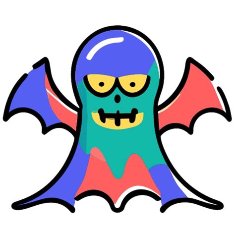 Un Diseño Animado Con Esqueletos Danzantes Y Murciélagos Icono Doodle