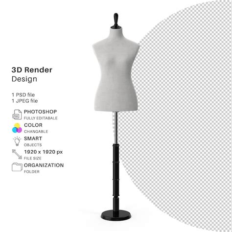 Premium Psd Realistic Sewing Dummy On Female Mannequins 3d Modeling