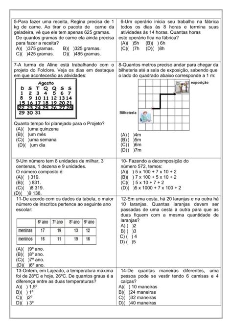 º ANO PLANO DE AULA E ATIVIDADES DE MATEMÁTICA REVISÃO DOS CONTEÚDOS Cuca Super legal