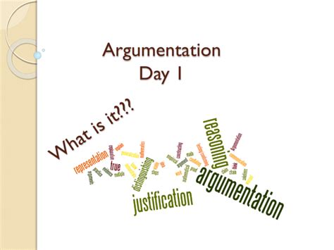 Day Argumentation PARTICIPANT Handout