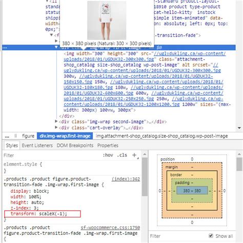 Wordpress Woocommerce Category Images Flipped Horizontally Stack