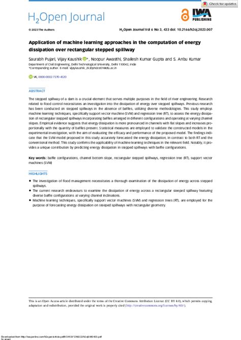 Pdf Application Of Machine Learning Approaches In The Computation Of
