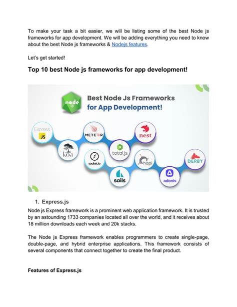 Nodejs Framework For App Development Pdf