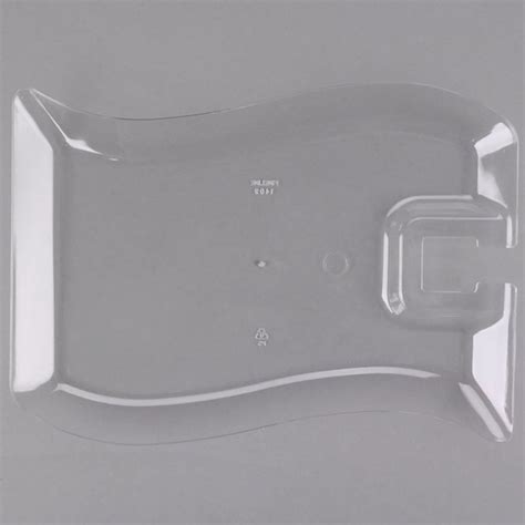Fineline Wavetrends 1409 CL 6 X 9 1 2 Clear Plastic Cocktail Plate