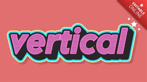 Vertical Groovy 3d Text Effect Generator