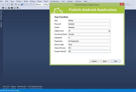 Publishing Xamarin Android Applications Using Visual Studio