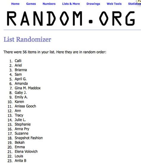 Randomorg Offers True Random Numbers Or Lists Etc To