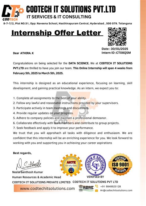Athira K On Linkedin Datascience Internshipopportunity