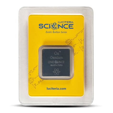 1 Oz Luciteria Science Osmium Square Bars ™