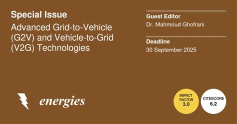 🌟 glad to announce that the new special issue advanced grid to vehicle