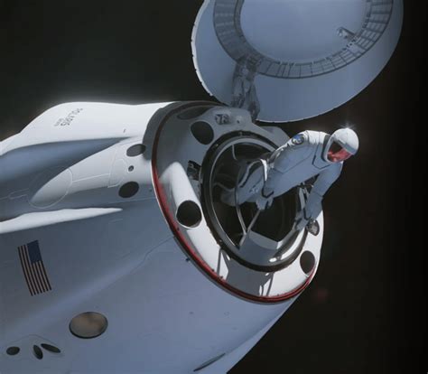 造型流畅技术先进的spacex Eva太空服将在北极星黎明号任务中首次亮相