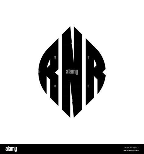 Rnr Circle Letter Logo Design With Circle And Ellipse Shape Rnr
