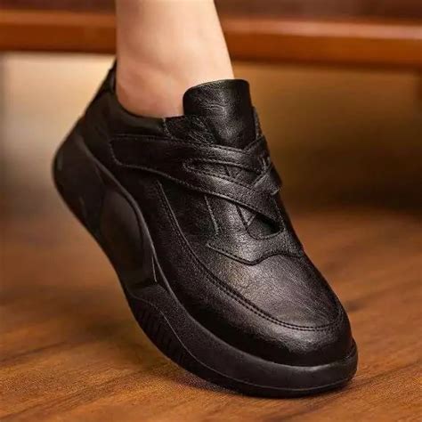 خرید و قیمت کتونی کلاسیک چرم لژدار عسلی و مشکی دخترانه زنانه کفش ونس