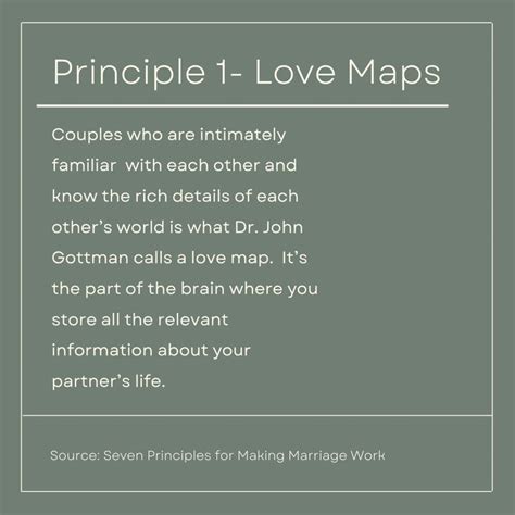 Principle 1 Love Maps In 2024 Couples Counseling Gottman Marriage