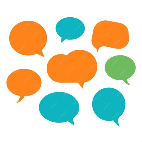 Speech Bubble Colorful Cicon Set Vector Illustration Premium Ai Generated Vector