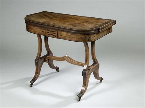 Bonhams A Regency Mahogany And Rosewood Crossbanded Foldover Card Table