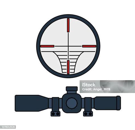 範圍圖示向量圖形及更多來福槍圖片 來福槍 俄羅斯 十字瞄準線 Istock