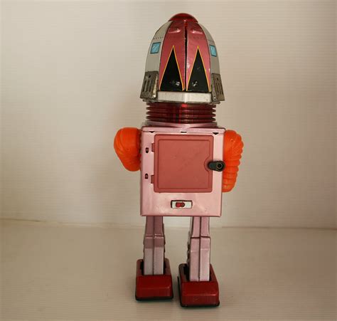 Nomura Japan 60s X 70 Tulip Head Robot Battery Operated 12 25 Inches