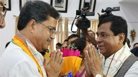 Agartala Mayor Dipak Majumder Takes Oath As Bjp Mla After By Poll