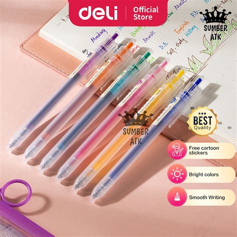 Jual Deli Gel Pen Pulpen Gel 0 5 Mm Berbagai Macam Warna EG118 G118