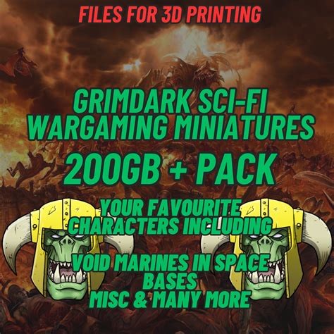 200gb Grimdark Sci Fi Factions Models 3d File Mega Bundle Pack 3d