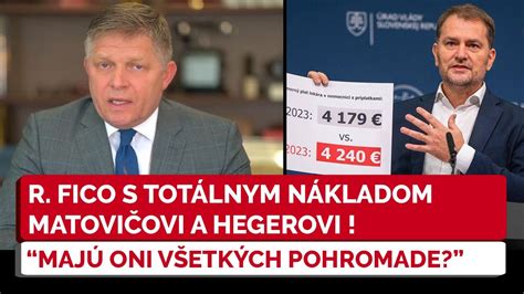 Robert Fico vytočený neverí vlastným očiam z ČOHO sa vytešoval Heger