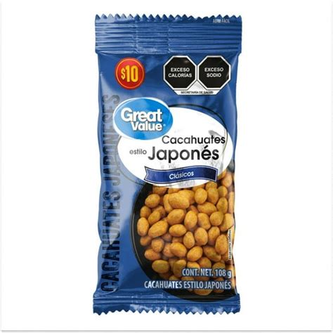 Cacahuates Great Value Estilo Japonés Clásicos 108 G Walmart En Línea