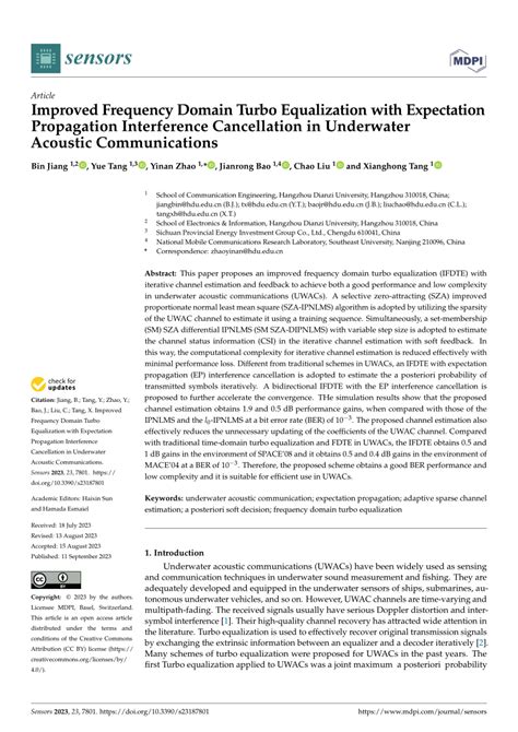 Pdf Improved Frequency Domain Turbo Equalization With Expectation Propagation Interference