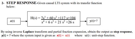 Solved Step Response Given Causal Lti System With Its Chegg
