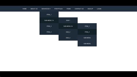Drop Down Menu Template Html