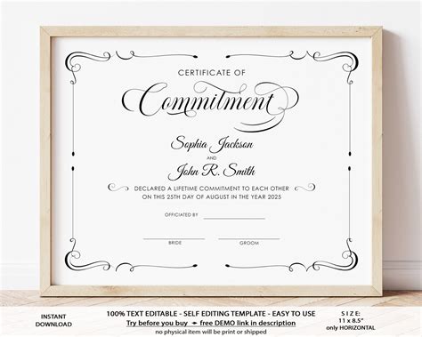 Commitment Certificate Free Printable Free Printable Hub