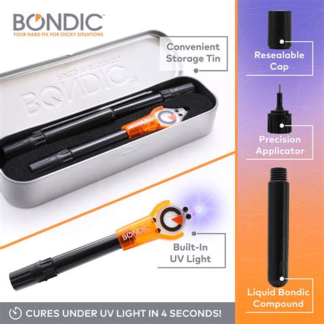 Bondic Uv Resin Kit With Light Lamp Plastic Welding Kit Plastic Repair For Home Jewelry Making