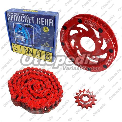 Jual Chain Kit Gear Gir Set Rantai Rante Motor Sinnob Satria FU New