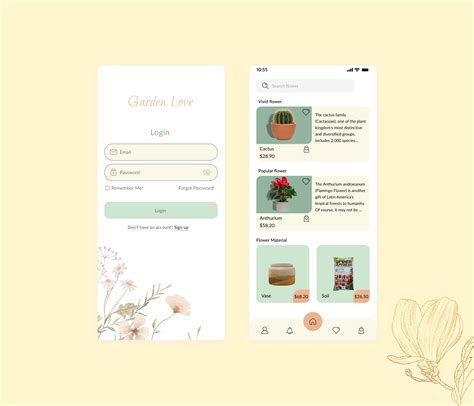 Garden Love Login Screen On Behance
