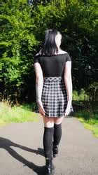Flashing My Cute Goth Butt In The Park Scrolller
