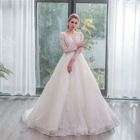 Yc446 New Wedding Dress Evening Dress Long Embroidered Bridal Wedding