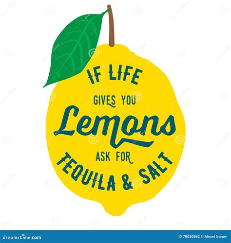 Motivation Quote Lemons Stock Vector Illustration Of Design 70020562