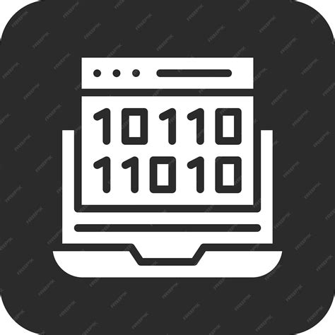 Premium Vector Binary Code Vector Icon Illustration Of Coding And