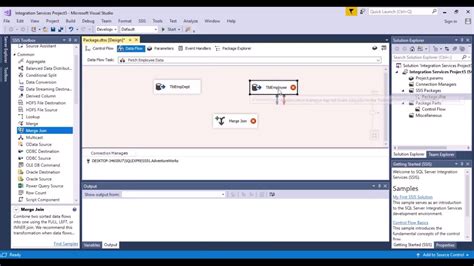 Ssis Data Flow Task Mergejoin Youtube