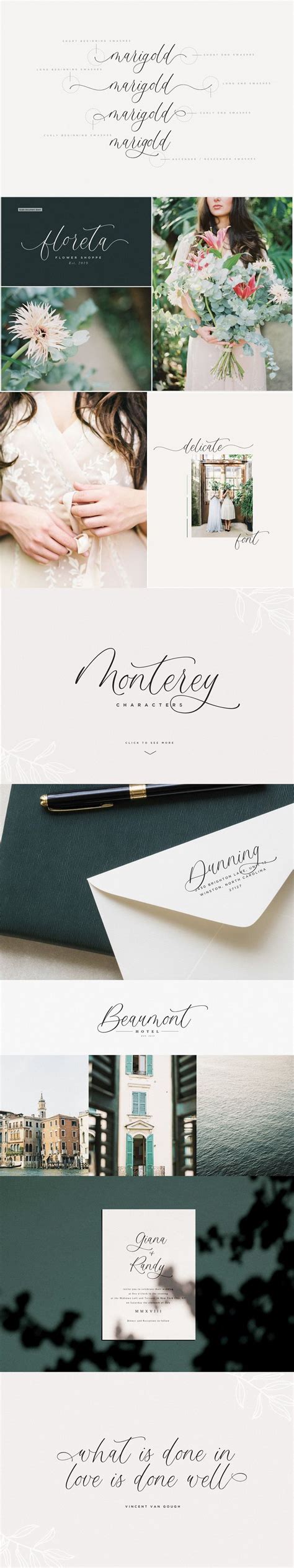Monterey Script Font Script Fonts New Fonts Business Card Design