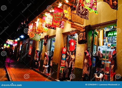 New Orleans Colorful Bourbon Street Souvenirs Editorial Stock Image