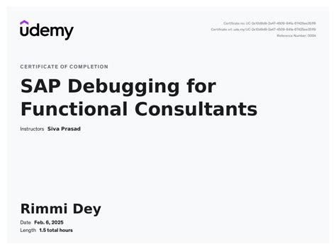 Udemy Sap Sapabap Certification Learning Rimmi Dey