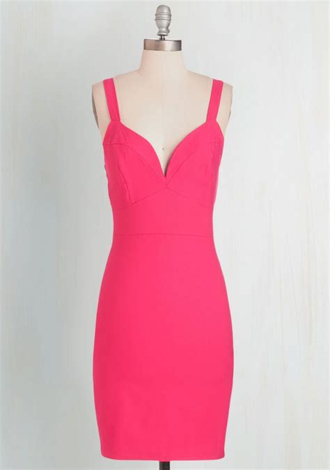 Cute Pink Dresses For Women Modcloth Hot Pink Bodycon Dress