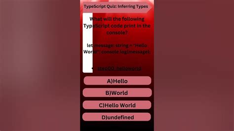 Step00helloworld Inferring Types Typescript Basics In 60 Seconds