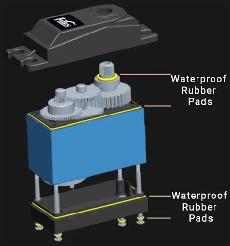 dfrobot high torque waterproof digital servo w magnetic encoder 25kg