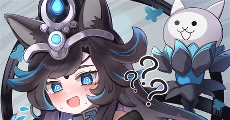 にゃんこ大戦争 なぜか布が剥がれちゃう黒ルナ ネコザメ🦈のイラスト Pixiv