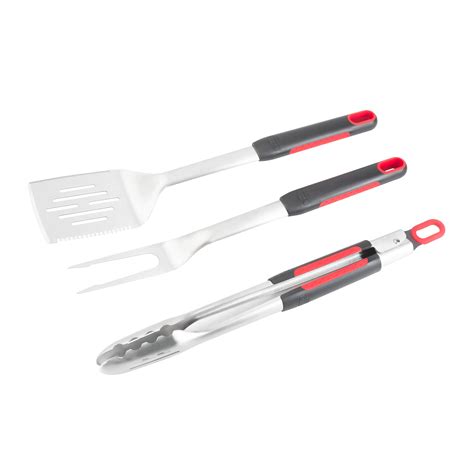Expert Gril 3 Piece Deluxe Stainless Steel Grill Tool Set With Soft