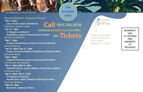 Rsa Dev Postcard Created For The Redlands Symphony