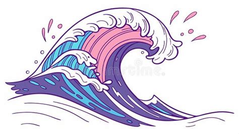 Ocean Wave Curl Sea Wave Detail And Water Art Vector Design Generative