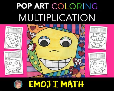 Emoji Math Facts Printable Multiplication Review Coloring Pages Emoji Times Tables Coloring